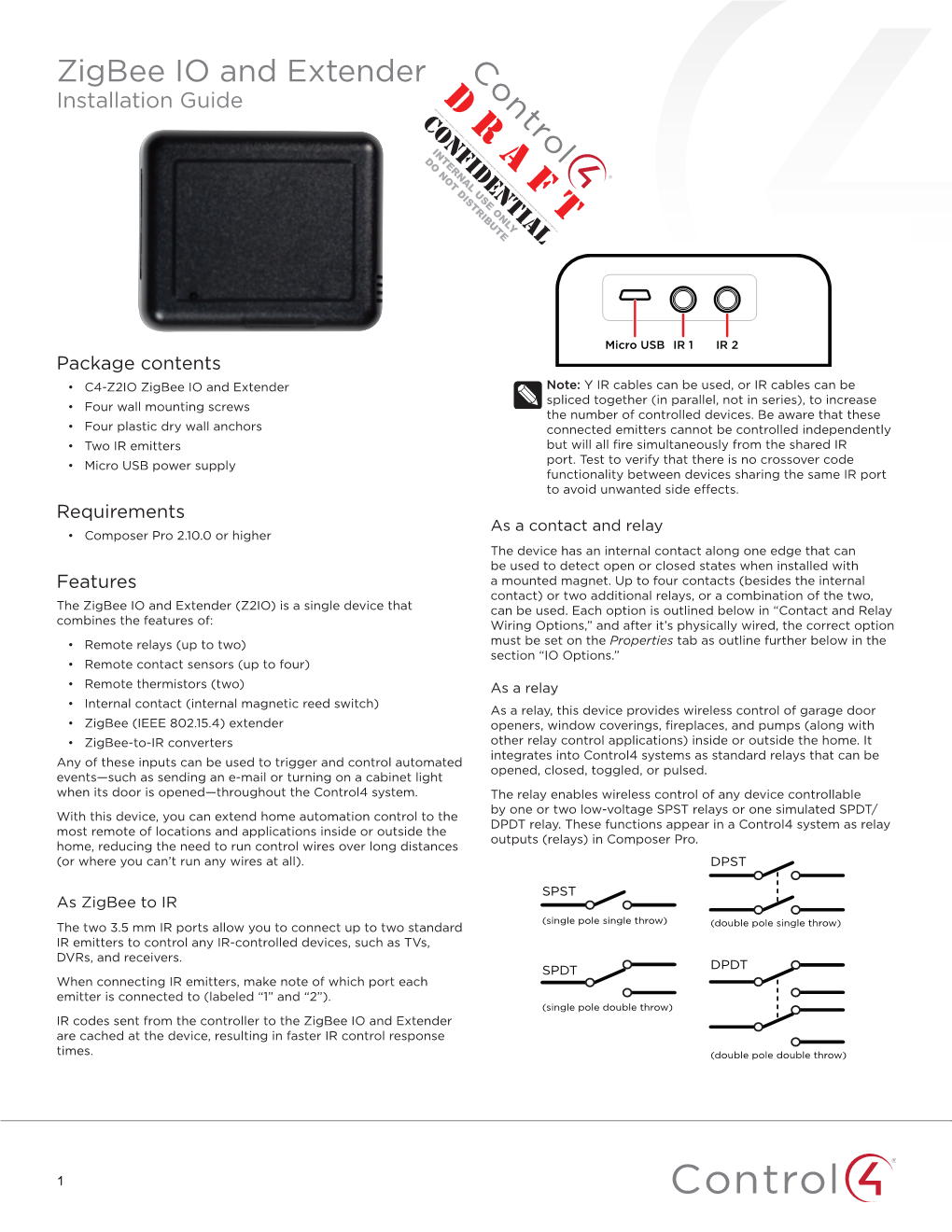 Zigbee IO and Extender Installation Guide - DocsLib