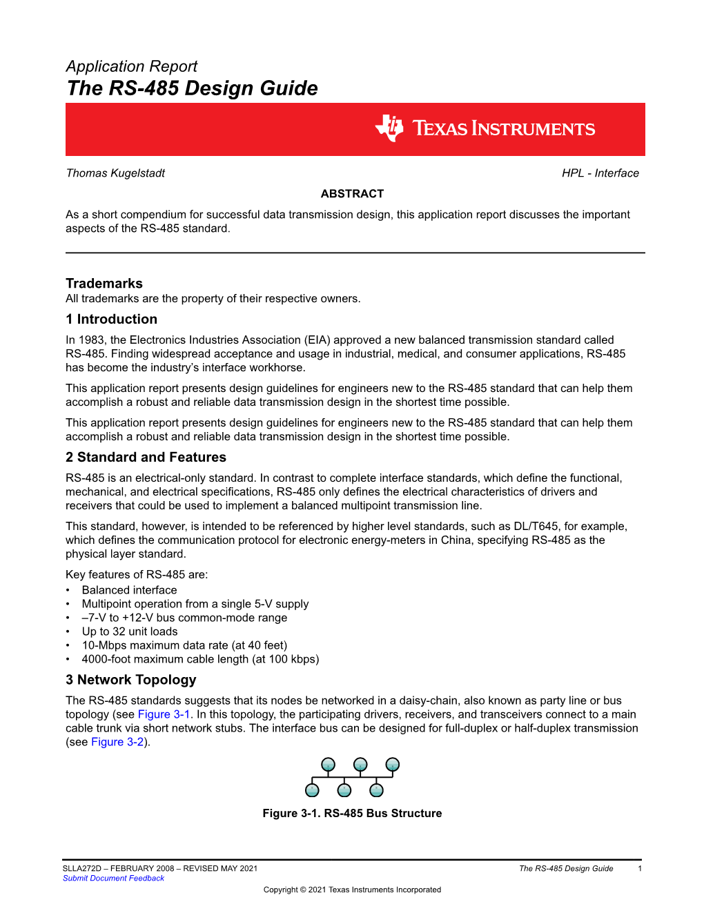 The RS-485 Design Guide (Rev. D) - DocsLib