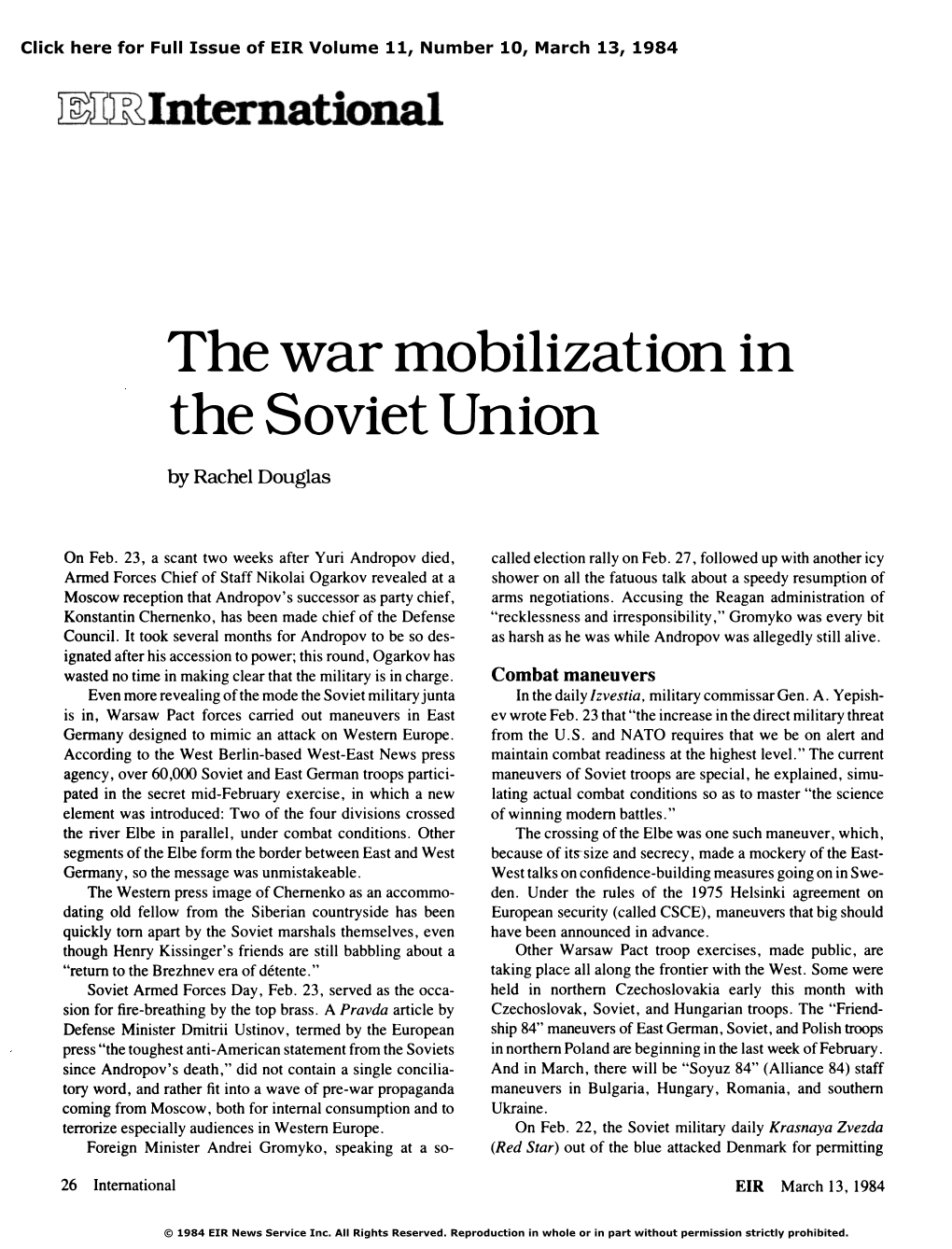 The War Mobilization in the Soviet Union - DocsLib