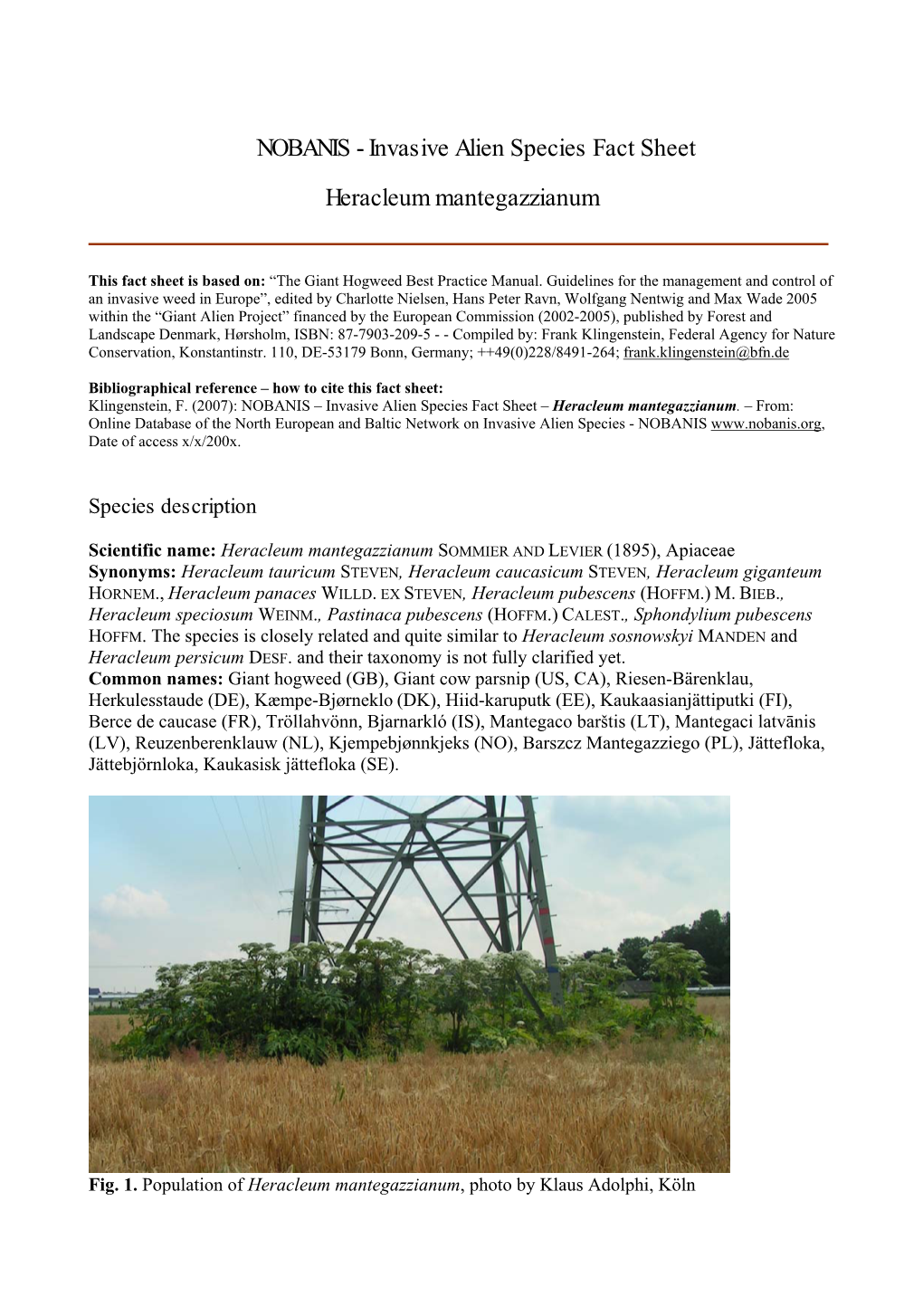 Invasive Alien Species Fact Sheet - DocsLib