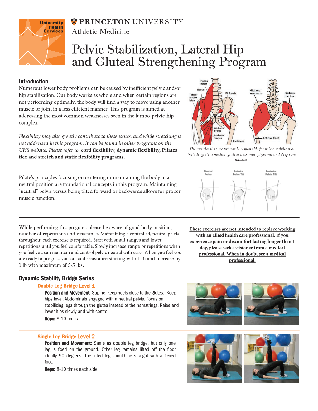 Pelvic Stabilization, Lateral Hip and Gluteal Strengthening Program ...