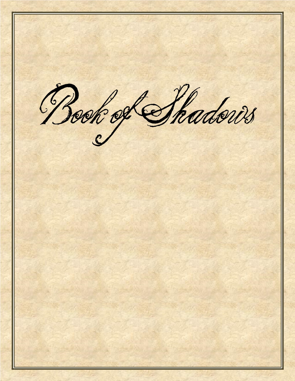 Book Of Shadows Pdf Template Docslib