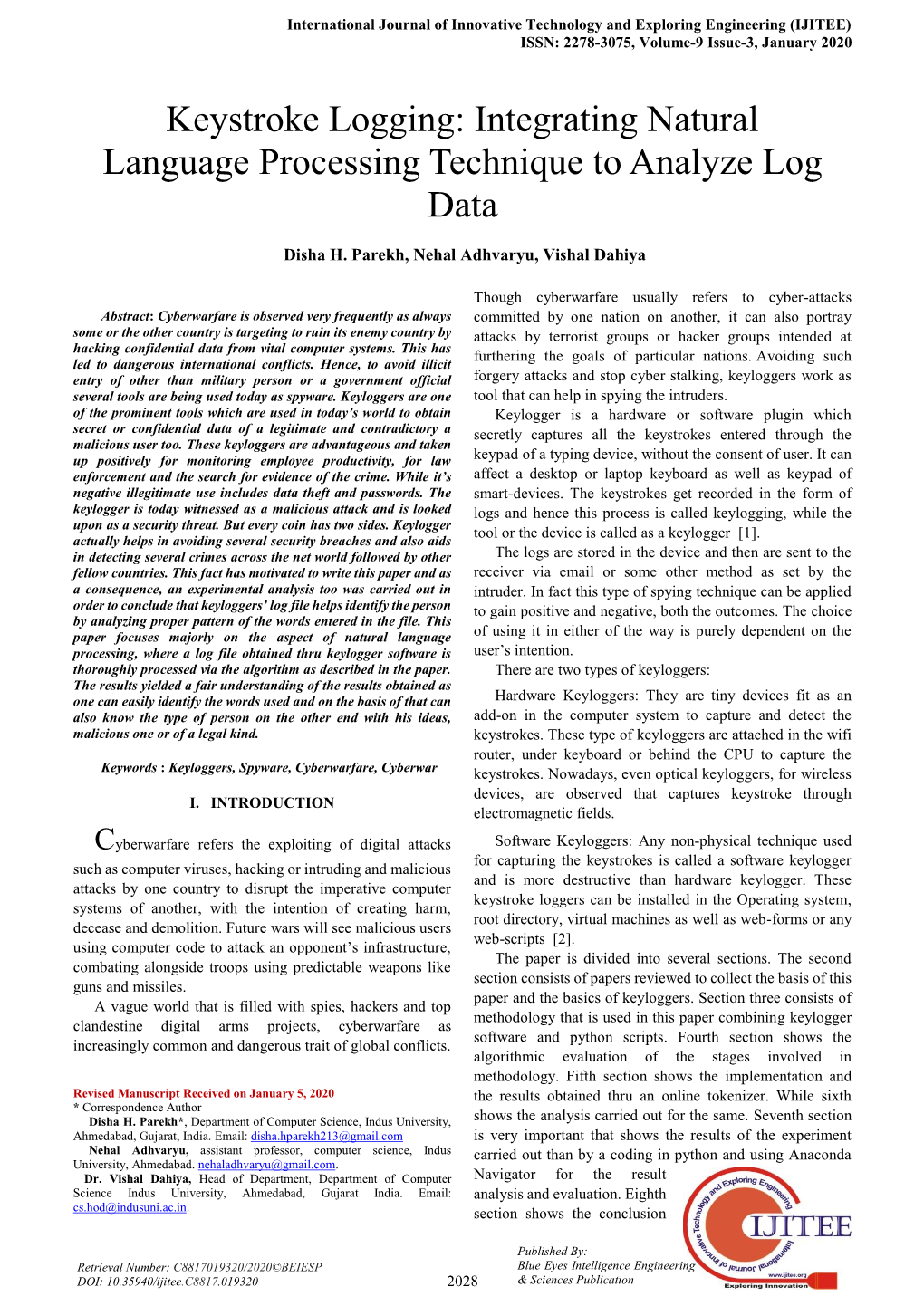 Keystroke Logging: Integrating Natural Language Processing Technique to Analyze Log Data - DocsLib