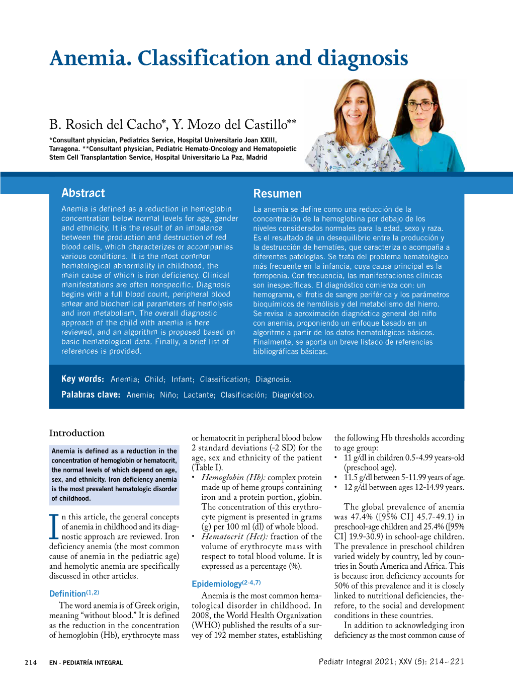 Anemia. Classification and Diagnosis - DocsLib