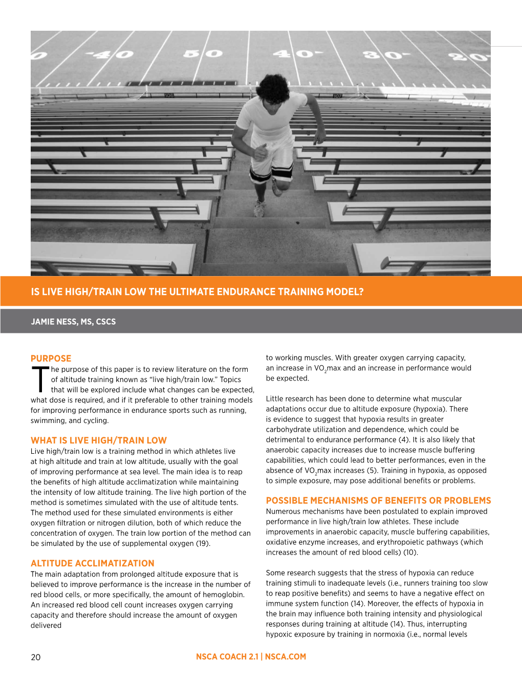 Is Live High/Train Low the Ultimate Endurance Training Model? - DocsLib