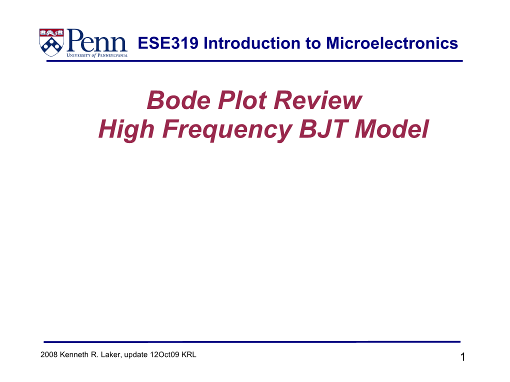 Bode Plot Review High Frequency BJT Model - DocsLib
