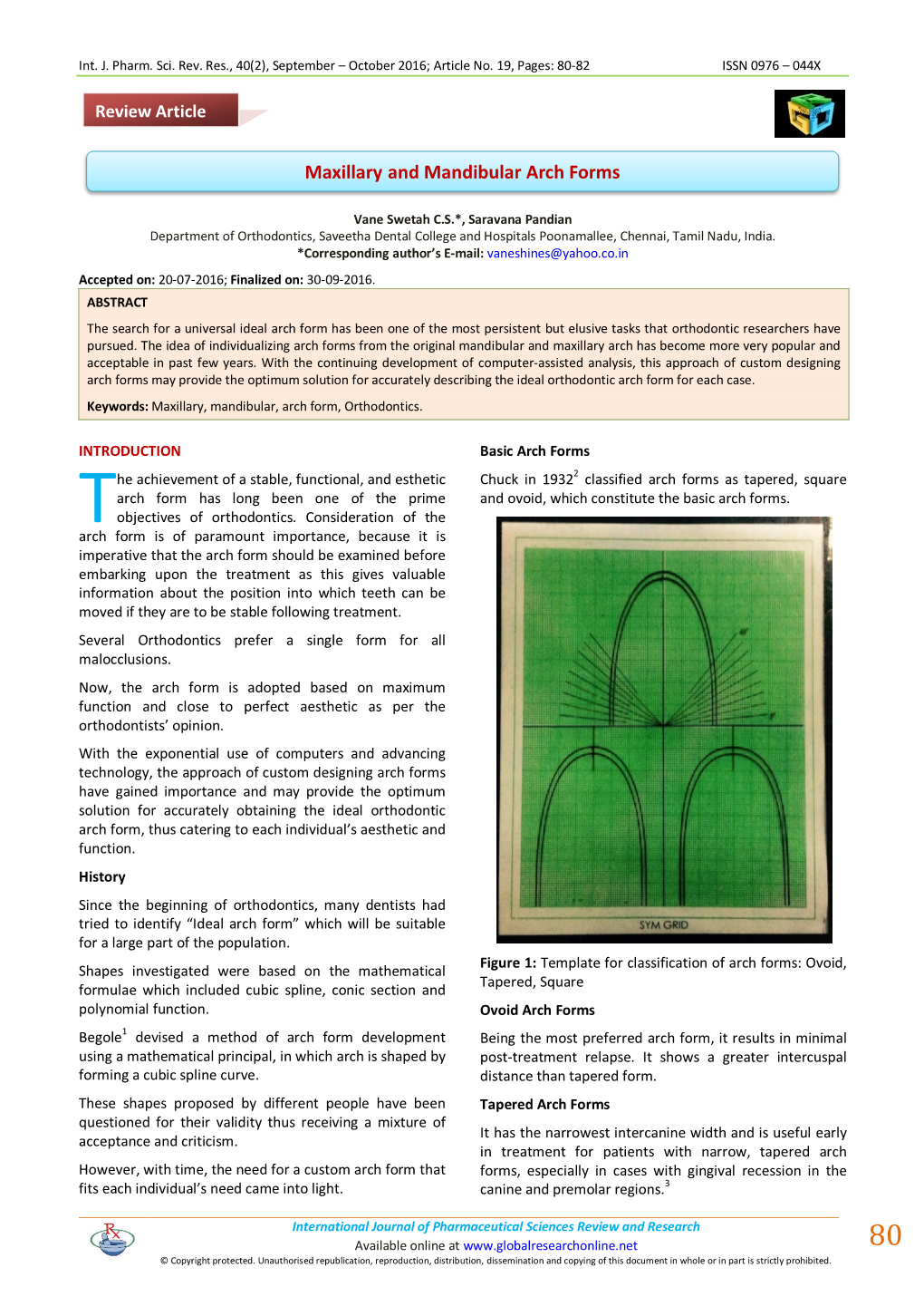 Maxillary and Mandibular Arch Forms - DocsLib