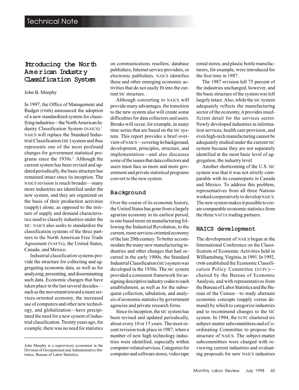 Introducing the North American Industry Classification System - DocsLib