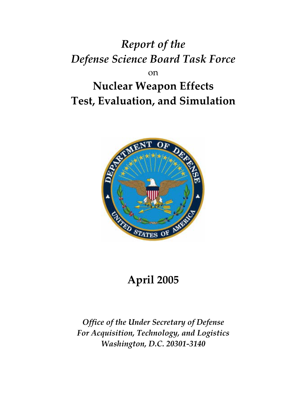 Nuclear Weapon Effects Test, Evaluation, and Simulation - DocsLib