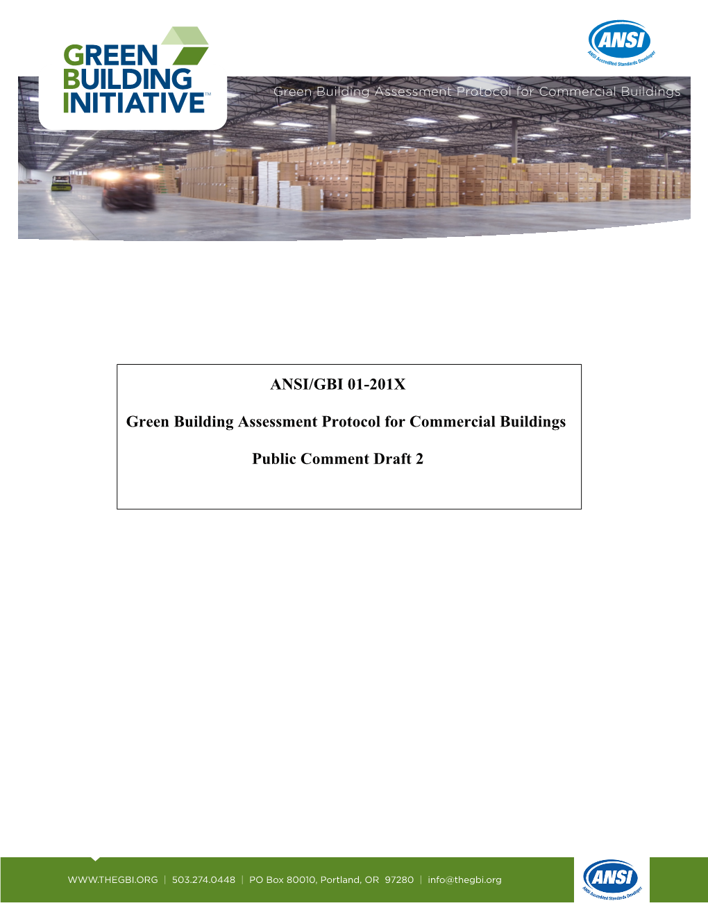 ANSI/GBI 01-201X Green Building Assessment Protocol For - DocsLib