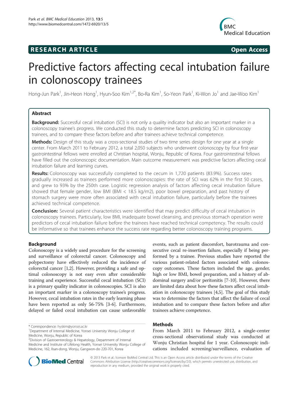 Predictive Factors Affecting Cecal Intubation Failure in Colonoscopy ...