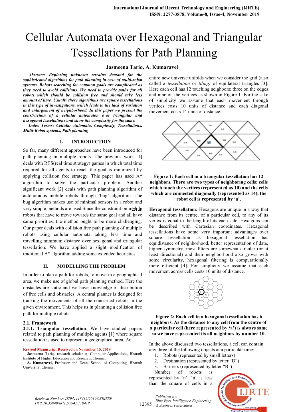 Cellular Automata Over Hexagonal and Triangular Tessellations for Path ...