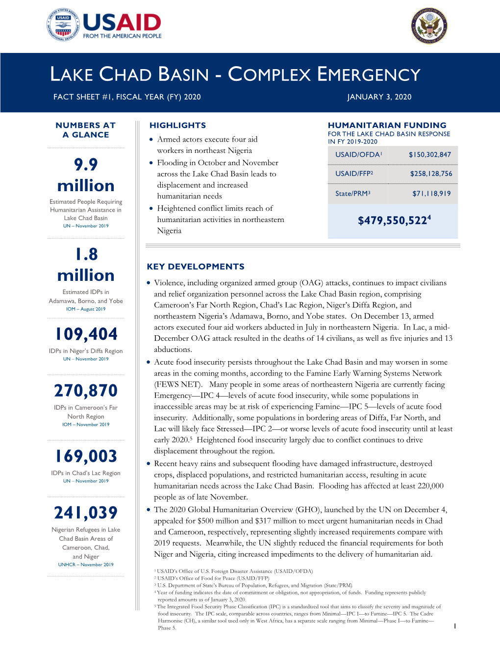 Lake Chad Basin Complex Emergency Fact Sheet #1 - DocsLib