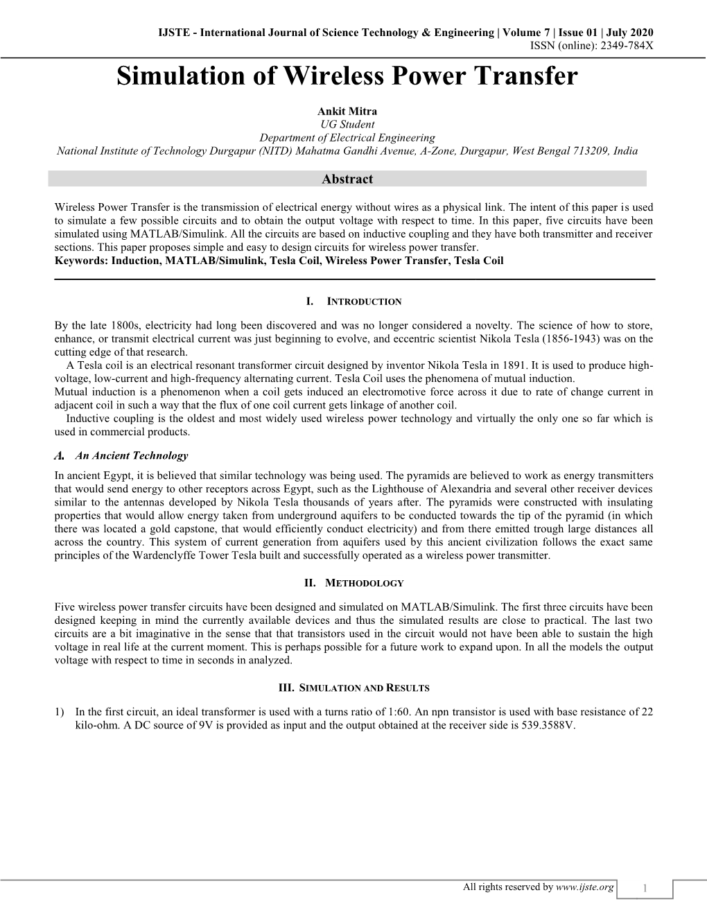 Simulation of Wireless Power Transfer - DocsLib