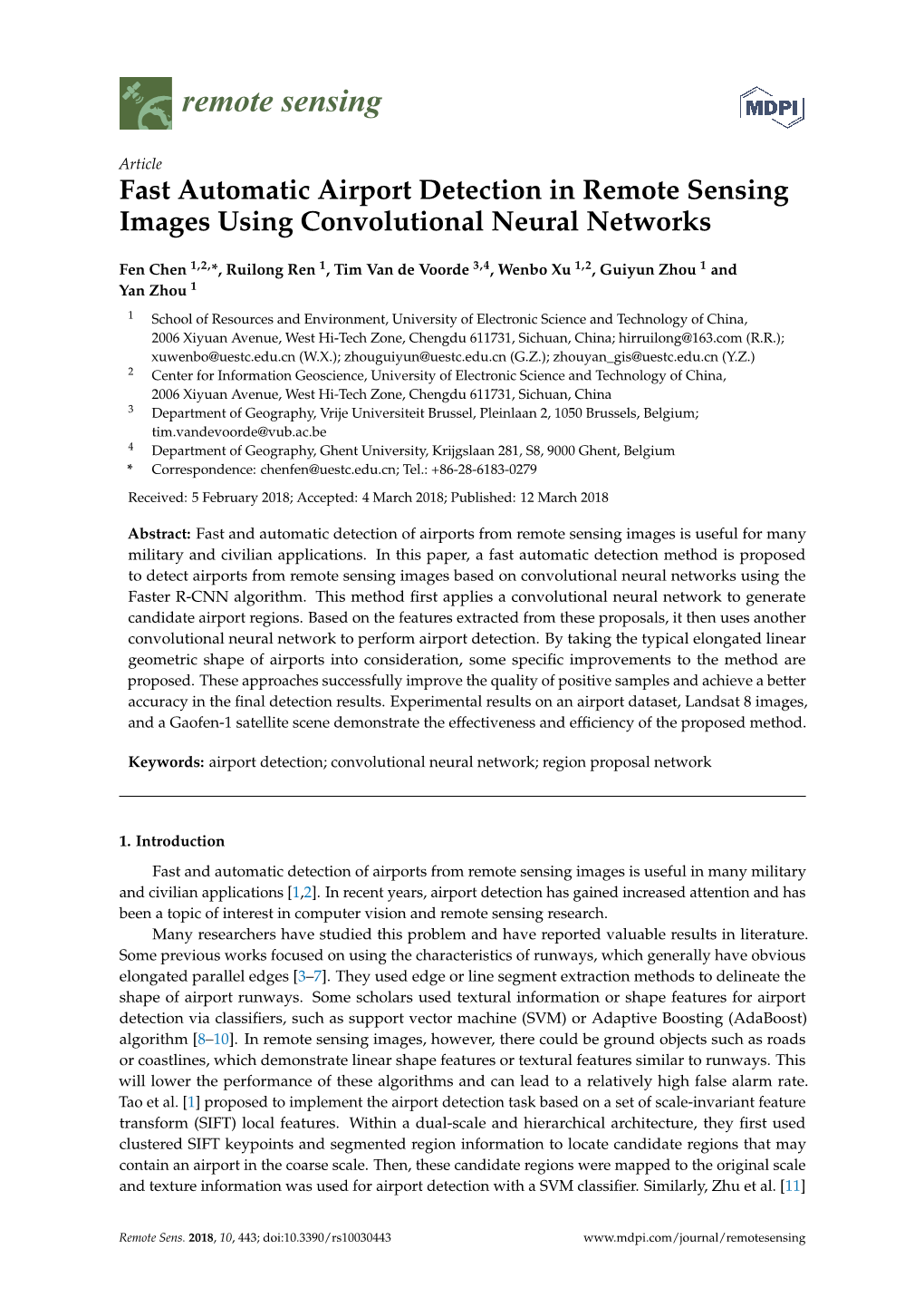 Fast Automatic Airport Detection In Remote Sensing Images Using Convolutional Neural Networks