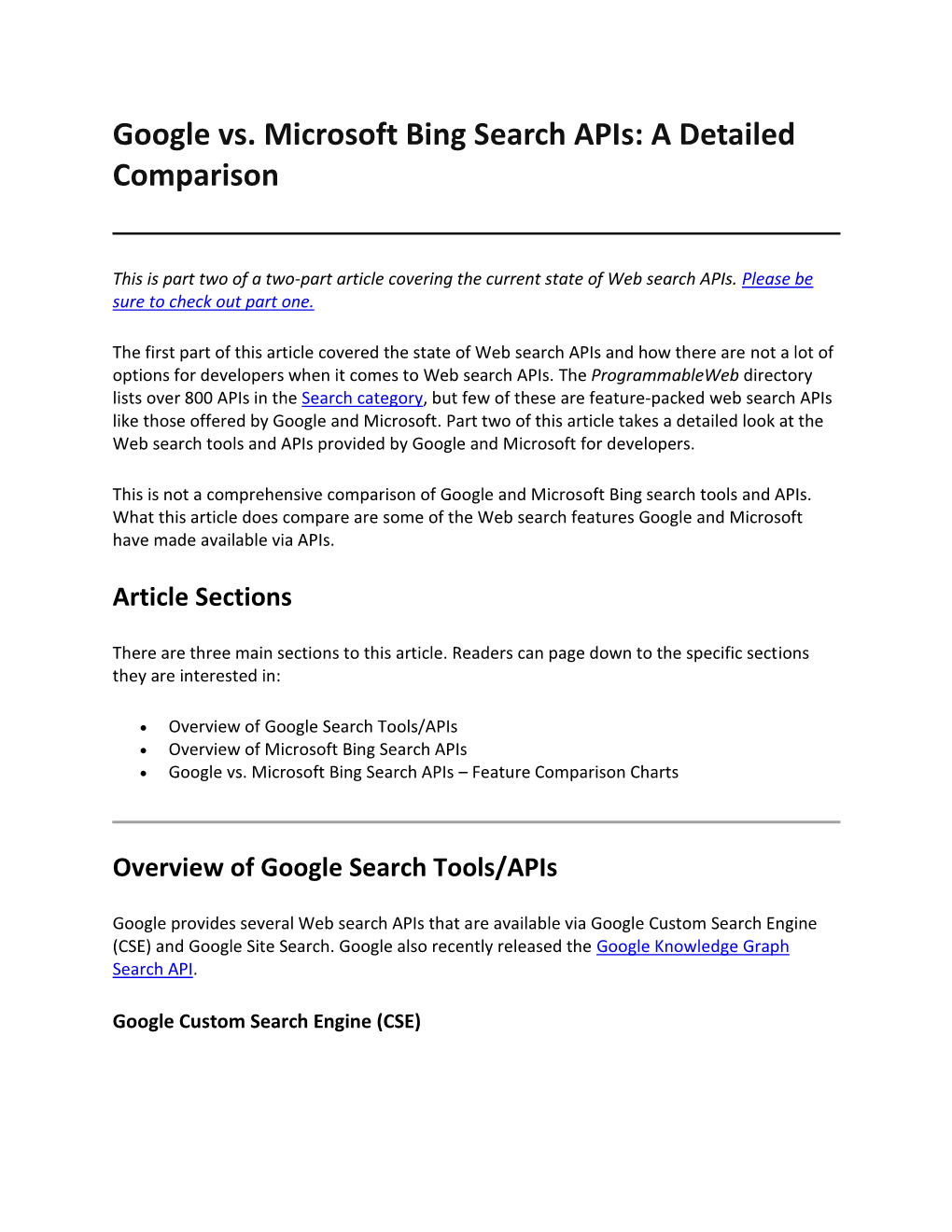 Google Vs. Microsoft Bing Search Apis: a Detailed Comparison - DocsLib