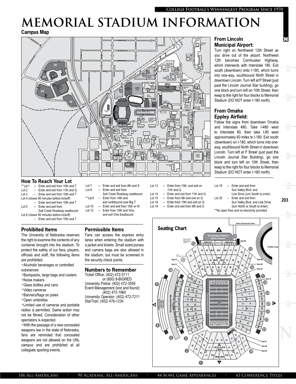 Memorial Stadium Information Campus Map N - DocsLib