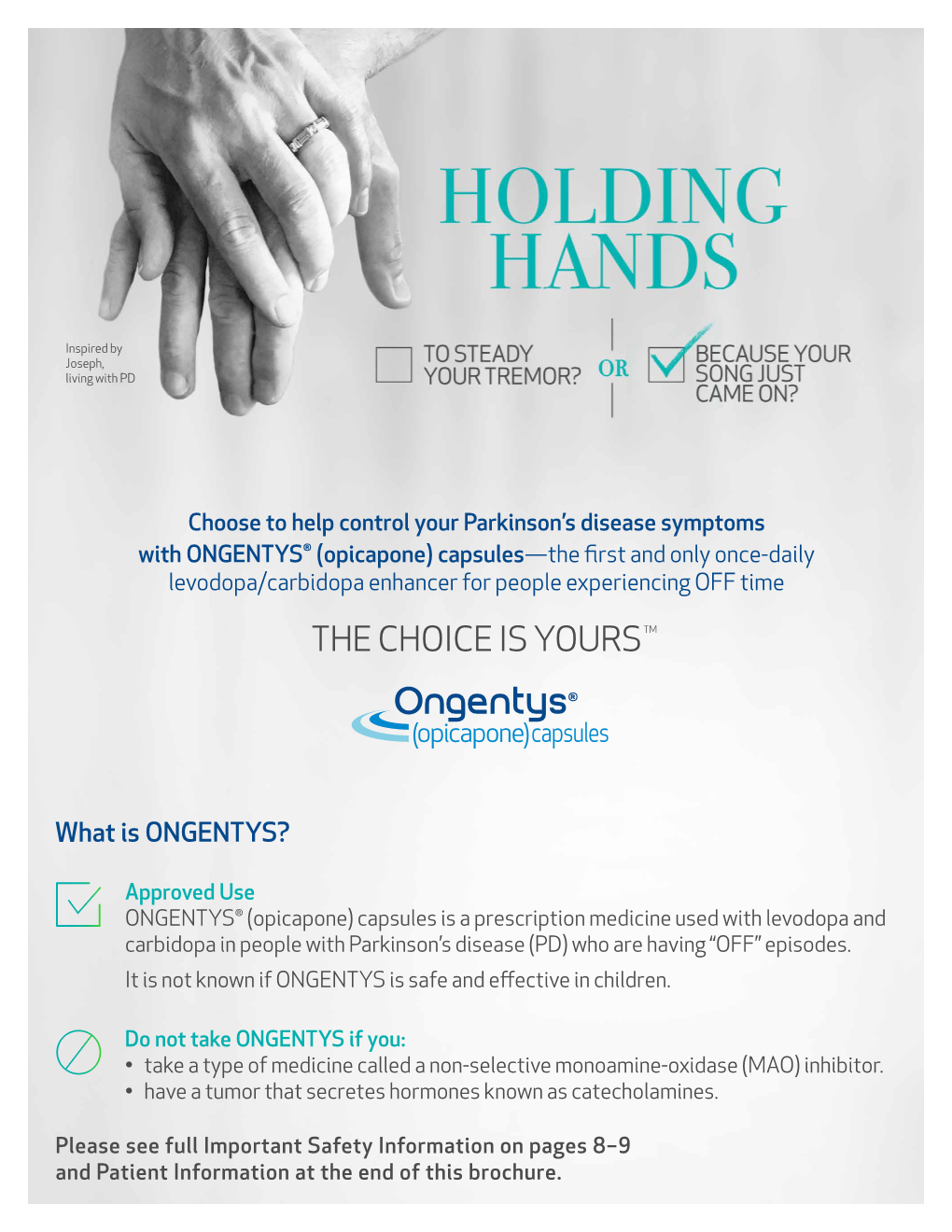 ONGENTYS® (Opicapone) Capsules Patient Brochure - DocsLib