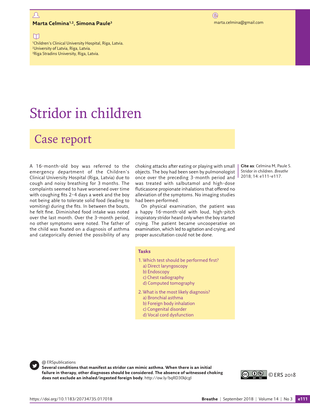 Stridor in Children - DocsLib