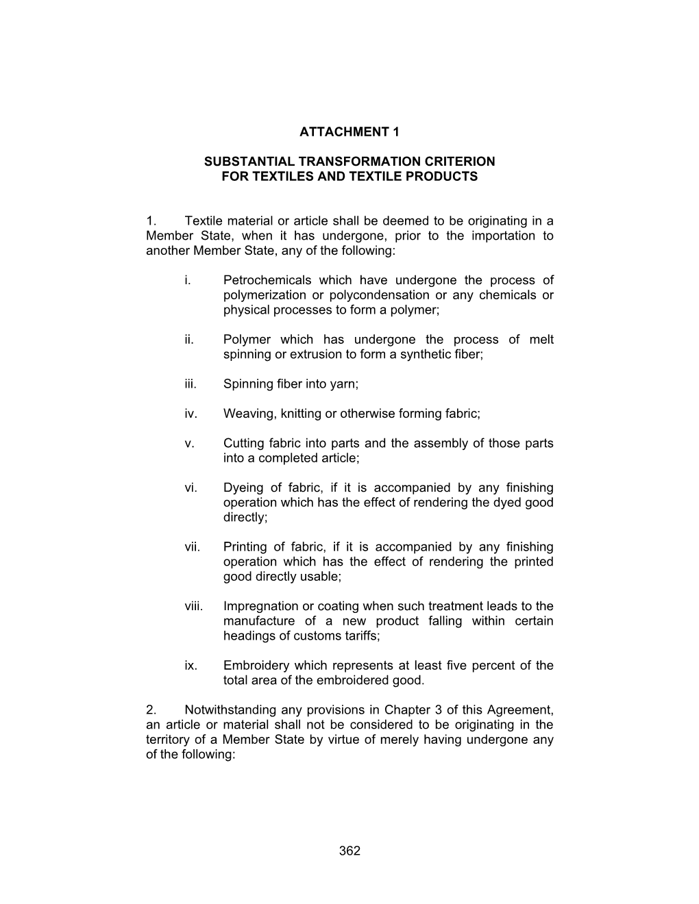 Substantial Transformation Criterion for Textiles and Textile Products ...