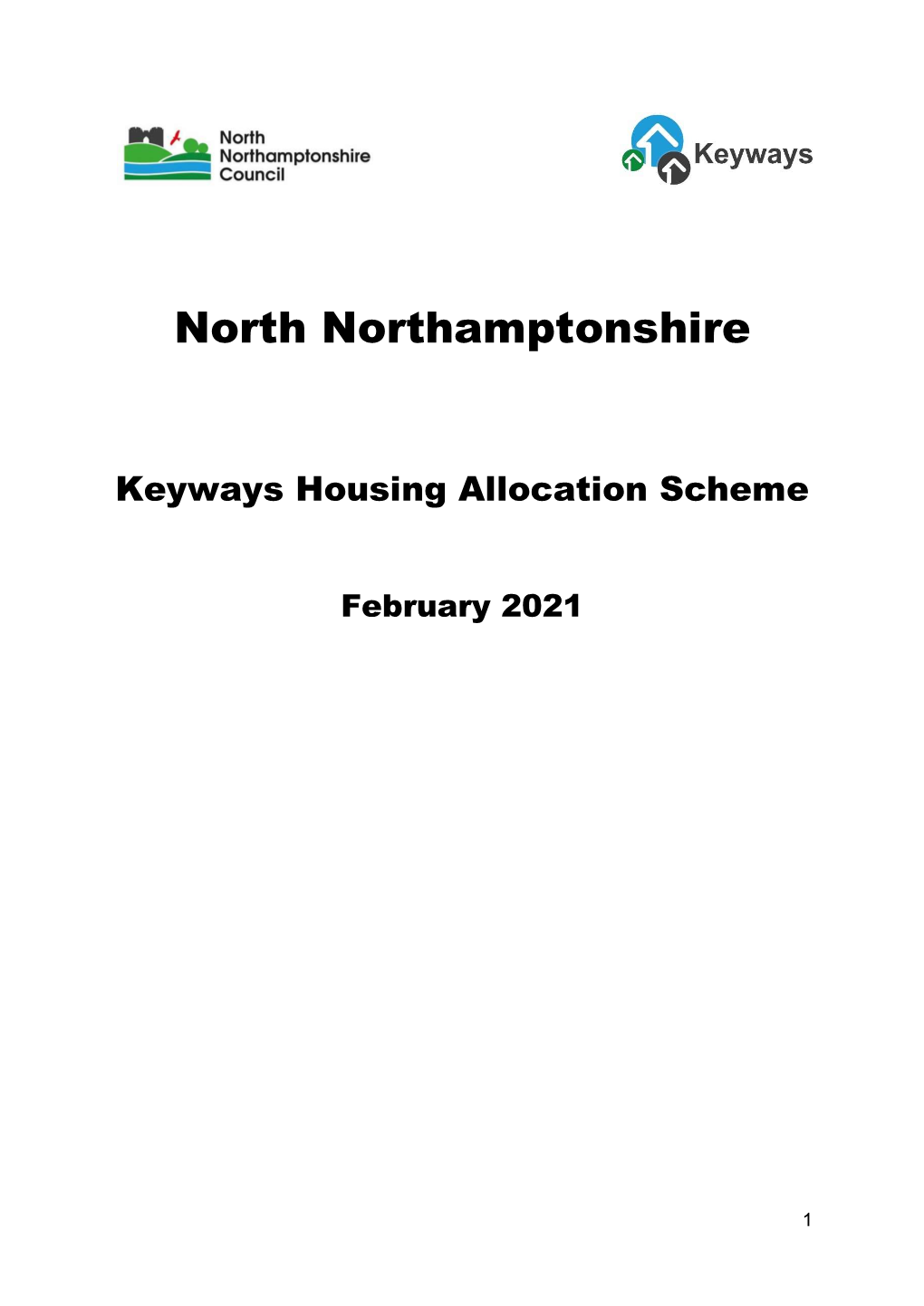 North Northamptonshire Keyways Housing Allocation Scheme - DocsLib