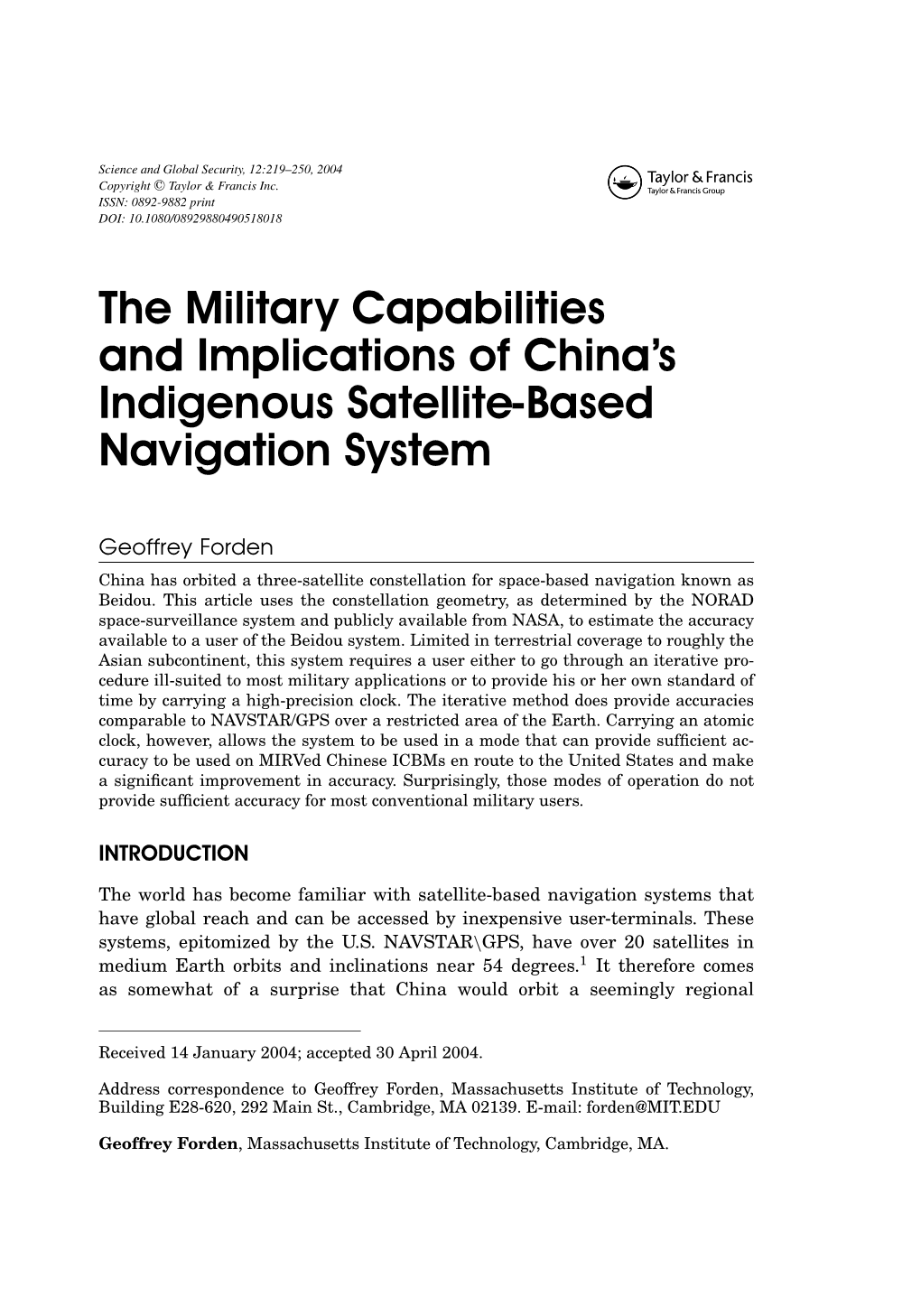 The Military Capabilities and Implications of China's Indigenous ...