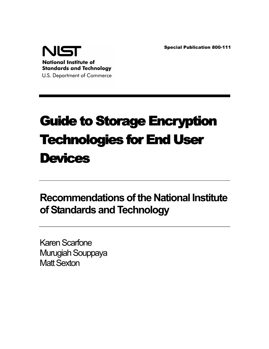 Guide to Storage Encryption Technologies for End User Devices - DocsLib