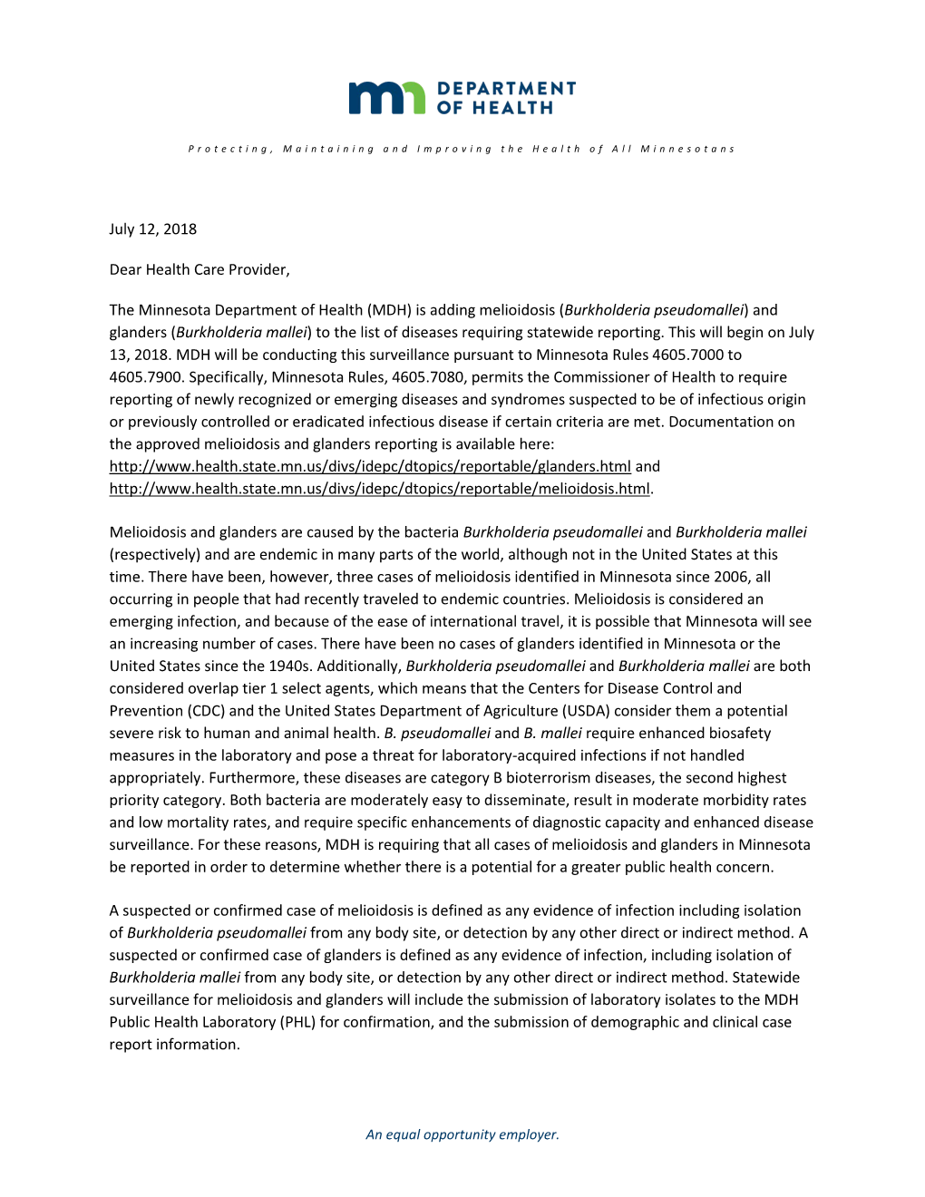 Is Adding Melioidosis (Burkholderia Pseudomallei) and Glanders ...