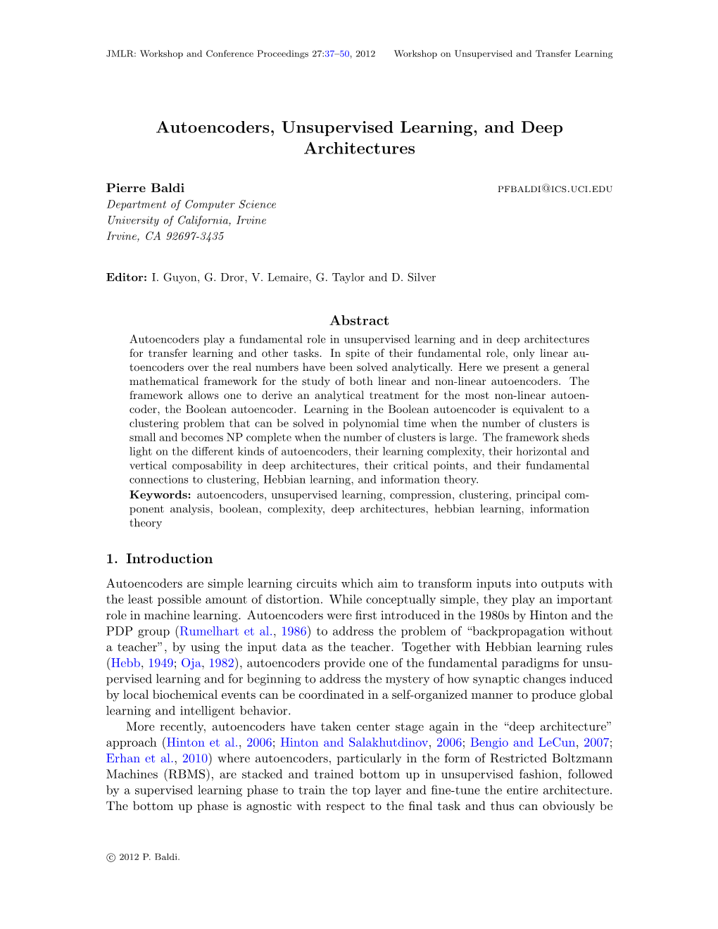 Autoencoders, Unsupervised Learning, and Deep Architectures - DocsLib