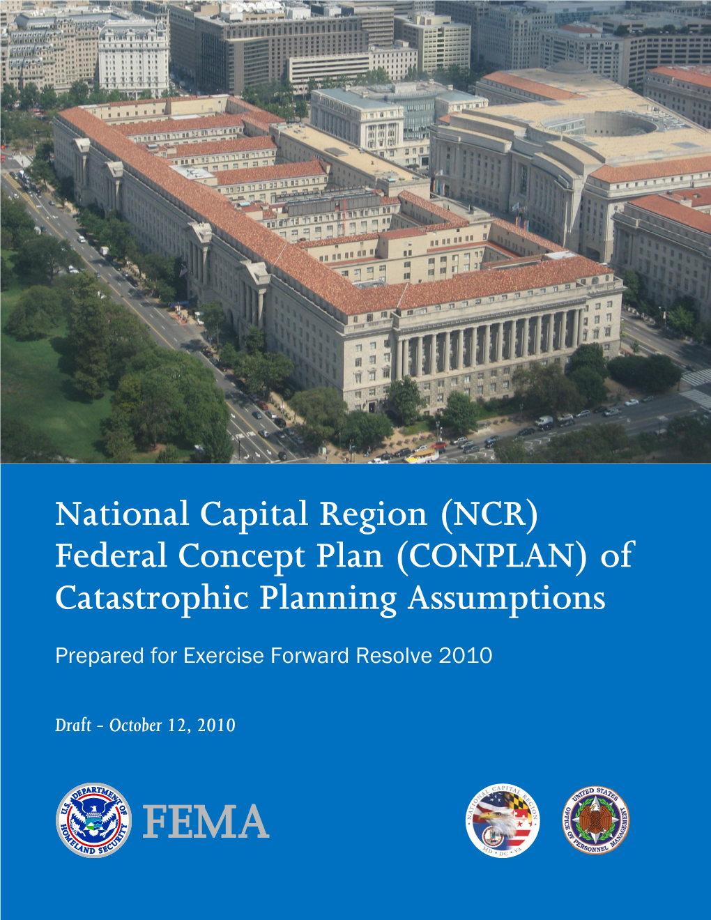National Capital Region (NCR) Federal Concept Plan (CONPLAN) of ...