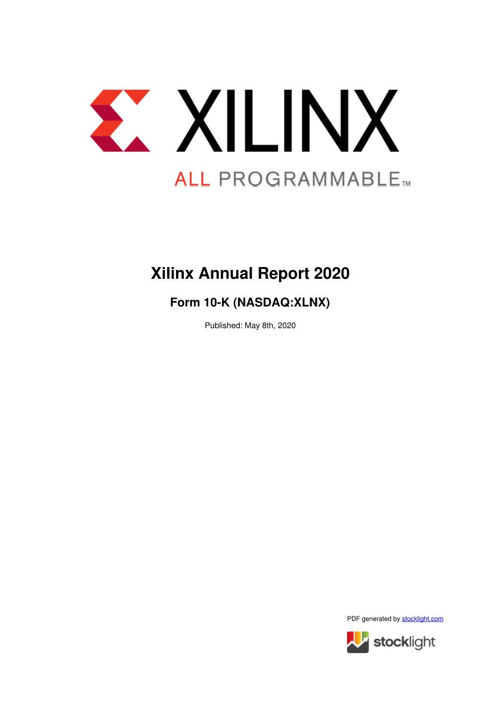 Xilinx Annual Report 2020 - DocsLib