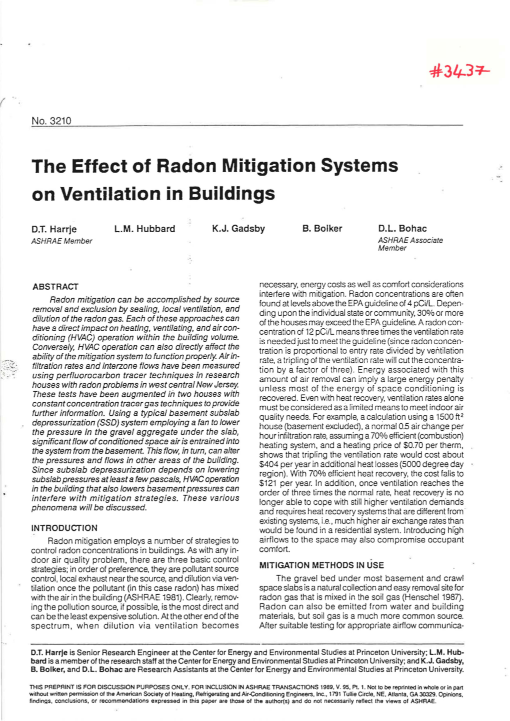 The Effect of Radon Mitigation Systems on Ventilation in Buildings ...