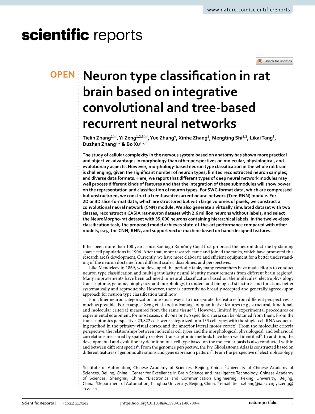 Neuron Type Classification in Rat Brain Based on Integrative ...